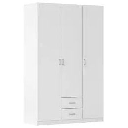 Dreht&uuml;renschrank Rauch "Kleiderschrank Garderobe GAMMA Breiten 91/136/181/226/271/315/360 cm", alpinwei&szlig;, griffe alu, B:136cm H:210cm T:54cm, Holzwerkstoff, Schr&auml;nke, Dreht&uuml;renschrank, mit Schubladen, verschiedene Griff-Varianten TOPSELLER MADE IN GERMANY