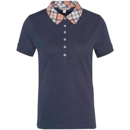 Barbour Poloshirt Malvern Navy/Hessian (Gr&ouml;&szlig;e: 8)