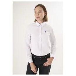 Langarmbluse FELIX HARDY "Langarm-Shirt", Damen, Gr. M, wei&szlig;, 97% Baumwolle, 3% Elasthan, Blusen