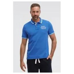 Poloshirt Gaastra, Damen, Gr. 3XL, blau horizon, Piqu&eacute;, Material: 100% Baumwolle, bedruckt, bestickt, regular fit normal, hoch geschlossener Ausschnitt, eingesetzt B&uuml;ndchen, Shirts, aus Baumwolle