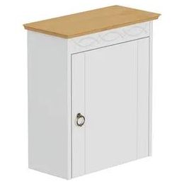 H&auml;ngeschrank OTTO HOME "Indra, Badschrank, Badm&ouml;bel, Badezimmerschrank", wei&szlig;, honig, B:46cm H:52cm T:32cm, Massivholz, Schr&auml;nke, H&auml;ngeschrank, aus massiver Kiefer, FSC-zertifiziert