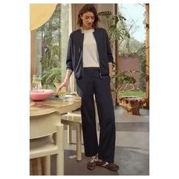 Cardigan Cecil, Damen, Gr. XXL (46), universal blau, Stoff, 61% Viskose, 32% Polyamid, 7% Elasthan, kontrastfarbene Details, comfort fit normal, Rundhals, B&uuml;ndchen, Strickjacken, mit Rundhalsausschnitt