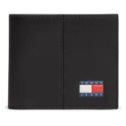 Tommy Hilfiger Geldb&ouml;rse TOMMY JEANS "TJM HERITAGE CC WALLET", Herren, schwarz, Leder, Lederimitat, Textil, Basic, Kleinlederwaren, Geldbeutel, Portemonnaie, Money Pocket mit Logoemblem