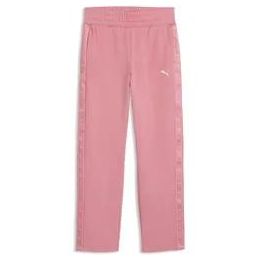 Sporthose Puma "Essentials Tape High-Waist Relaxed Jogginghose M&auml;dchen", M&auml;dchen, Gr. 116, Normalgr&ouml;&szlig;en, wild pink, Obermaterial: 32% Polyester, 68% Baumwolle. Tasche &ndash; Oben: 100% Baumwolle, relaxed fit, Hosen Sporthose