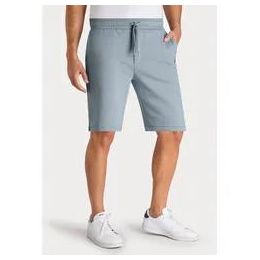 Sweatshorts John Devin "- kurze Hose aus innen angerauter Sweatware", Herren, Gr. L (52/54), N-Gr, blaugrau, angeraute Sweatware, Obermaterial: 60% Baumwolle, 40% Polyester, unifarben, regular fit kurz, Hosen Sweatshorts, mit breiter Kordel und seitlichen Taschen