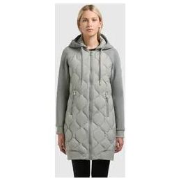 Steppmantel Khujo "NORA", Damen, Gr. S, cloud gr&uuml;n, Web, 100% Nylon, unifarben, regular fit, Raglan&auml;rmel Rippb&uuml;ndchen, M&auml;ntel Steppmantel