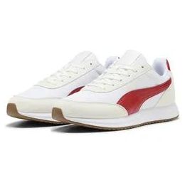 Sneaker Puma "R78 Lightwind Sneakers Erwachsene", Damen, Gr. 45, wei&szlig; candy apple warm rot, Obermaterial: Synthetik, Textil. Futter: Textil. Innensohle: Keine Angabe. Laufsohle: Gummi, Schuhe Sneaker
