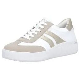 Sneaker Remonte, Herren, Gr. 37, wei&szlig;, goldfarben, Leder, Lederimitat, Veloursleder, Schuhe Sneaker, Schn&uuml;rschuh, Halbschuh, Freizeitschuh mit Lite ́ n Soft-Ausstattung