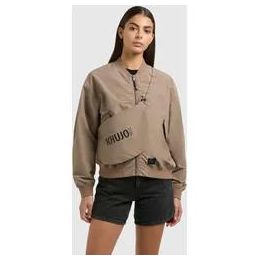 Blouson Khujo "FACEE", Damen, Gr. XL, latte braun, Web, 100% Nylon, unifarben, regular fit h&uuml;ftlang, eingesetzt Rippb&uuml;ndchen, Jacken Blouson