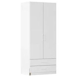 Dreht&uuml;renschrank Rauch "Kleiderschrank Garderobe GAMMA Breiten 91/136/181/226/271/315/360 cm", alpinwei&szlig;, griffe wei&szlig;, B:91cm H:210cm T:54cm, Holzwerkstoff, Schr&auml;nke, Dreht&uuml;renschrank, mit Schubladen, verschiedene Griff-Varianten TOPSELLER MADE IN GERMANY