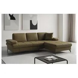 Sit & More Ecksofa SIT & MORE "Morris Jubi, Recamiere, Breite 247 cm", olive, B:247cm H:83cm T:171cm, Sofas, Ecksofa, mit Armteilfunktion,, wahlweise mit Schlaffunktion