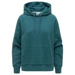 Kapuzenpullover Ragwear "Pirita Crepe", Damen, Gr. XXXL(46), ocean gr&uuml;n, Sweatware, Material: 65% Baumwolle, 27% Polyester, 6% Viskose, 2% Elasthan, l&auml;ssig geschnitten h&uuml;ftbedeckend, hoch geschlossener Ausschnitt, &Auml;rmel ohne &Auml;rmelschlitz abgesteppte Kante, Pullover Kapuzenpullover, Hoodie mit verstellbarer Kapuze