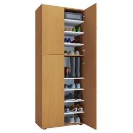 Schuhschrank Vcm "XXL Holz Gro&szlig;er Schuhschrank Schuhkommode Lona 9", braun (buche), B:70cm T:40cm, Obermaterial: 100% Holz Wood., Schr&auml;nke, Schuhschrank
