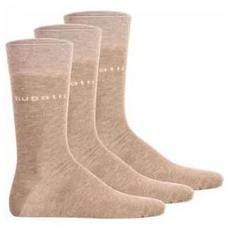 Kurzsocken Bugatti "Socken 3er Pack", Herren, Gr. 39-42, beige, Obermaterial: 78% Baumwolle CO. 20% Polyamid PA. 2% Elasthan EL., Socken