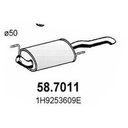 Asso Endschalld&auml;mpfer 587011 f&uuml;r VW