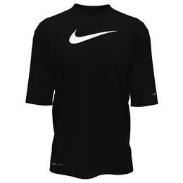 T-Shirt Nike "SHORT SLEEVE HYDROGU", M&auml;dchen, Gr. L, schwarz, Jersey, Obermaterial: 100% Polyester, normal, Rundhals, Shirts T-Shirt, kurz&auml;rmlig, f&uuml;r Sport und Outdoor, mit UPF-40-UV-Schutz