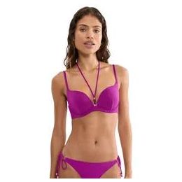 B&uuml;gel-Bikini-Top Triumph "Summer Sunset WHU Sweet Heart", Damen, Gr. 42, Cup C, raspberry juice, Glitzergarne;Microfaser, Obermaterial: 70% Polyamid, 16% metallisierte Fasern, 14% Elasthan, Bikini-Oberteile, weicher Lurex