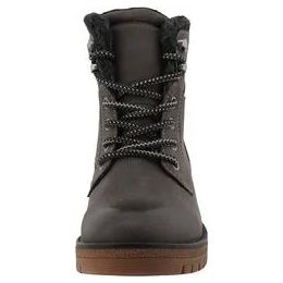 Stiefel Tom Tailor "Tom Tailor Winter Boots", Damen, Gr. 38, coal, Polyurethan, unifarben, Schuhe Stiefel