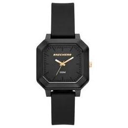 Quarzuhr Skechers "Rosencrans Square", schwarz, goldfarben, Armbanduhren, Herren, Quarzuhr, Armbanduhr, Damenuhr, Herrenuhr, Silikonarmband, analog