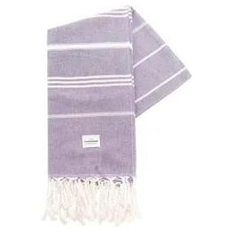 Strandtuch Zwillingsherz "Towel", blau, 1 Stk., gewebte Ware, gewebte Ware, Obermaterial: 100% Polyester, Handt&uuml;cher, mit Tasseln, Streifenmuster