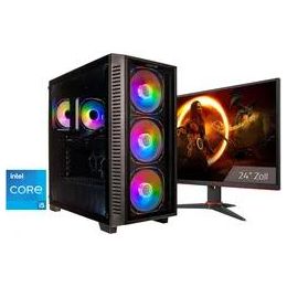 Captiva Gaming-PC-Komplettsystem "Highend Gaming I95-210 TFT Bundle", Energieeffizienz: F (A-G), schwarz, Microsoft Windows 11 Home (64 Bit), 32 GB RAM 1.000 GB SSD, Computer_Komplettsysteme