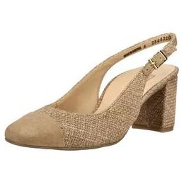 Slingpumps Paul Green "Paul Green Pumps Leder", Damen, Gr. 40,5, hellbraun, Leder, Schuhe Slingpumps