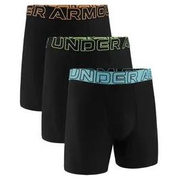 Boxershorts Under Armour "Boxershort UA PERFORMANCE TECH - SOLID 6 IN 3PK 3er Pack", Herren, Gr. M, schwarz (schwarz, gr&uuml;n, blau, orange), Obermaterial: 90% Polyester Pol. recyc.. 10% Elasthan EL., Unterhosen