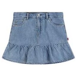 Levi's Minirock LEVI'S KIDS "LVG FLOUNCE SKORT", M&auml;dchen, Gr. 12 (152), reach for the stars, Denim/Jeans, Obermaterial: 100% Baumwolle, unifarben, normal ca. Mitte Oberschenkel, R&ouml;cke Minirock, for Girls, halb Shorts halb Rock, im 5-Pocket-Style