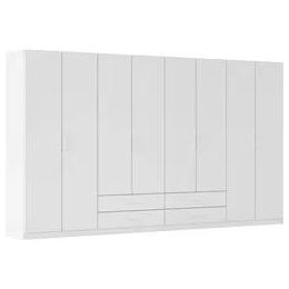 Dreht&uuml;renschrank Rauch "Kleiderschrank Garderobe GAMMA Breiten 91/136/181/226/271/315/360 cm", alpinwei&szlig;, griffe wei&szlig;, B:360cm H:210cm T:54cm, Holzwerkstoff, Schr&auml;nke, Dreht&uuml;renschrank, mit Schubladen, verschiedene Griff-Varianten TOPSELLER MADE IN GERMANY