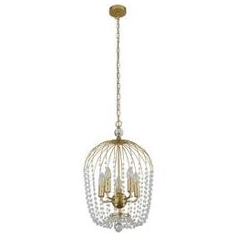 Searchlight H&auml;ngeleuchte "Shower 5Lt Pendant", gold (gold und klar), 5, &Oslash; 36cm H: 46cm, 1 Stk., Leuchten, H&auml;ngeleuchte