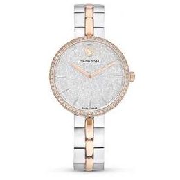 Quarzuhr Swarovski "COSMOPOLITAN", silbergoldfarben, Armbanduhren, Damen, Quarzuhr, Armbanduhr, Damenuhr, Swiss Made, Edelstahlarmband, analog