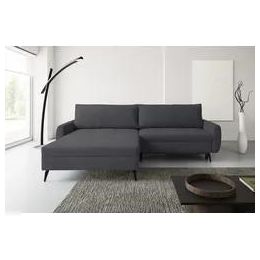 Ecksofa WERK2 "Figo inkl. Bettfunktion und Bettkasten, bequem, Breite 273cm, L-Form", grau, B:273cm H:97cm T:167cm, 92% Polyester, 8% Nylon, Sofas, Ecksofa, Moderne, teilmassive Polsterecke, Komfortpolsterung und losen Kissen