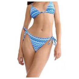 Bikini-Hose Triumph "Mix & Match Summer Tai pt", Damen, Gr. 42, N-Gr, blau, light combination, Microfaser, Obermaterial: 77% Polyamid, 23% Elasthan, Badehosen Bikini-Hose, verspielt und farbenfroh