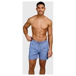 Badeshorts Brunotti "HESTER MEN SWIM SHORTS", Herren, Gr. XL, N-Gr, grayblau, Obermaterial: 100% Polyester. Futter: 100% Polyester, Badehosen Badeshorts, mit Taschen, sportliche Schnittform, schnelltrocknendes Material