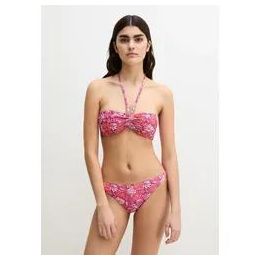 Marc O'Polo Bikini-Hose MARC O'POLO "Abstract Leaf AOP", Damen, Gr. M (40), N-Gr, raspberry coulis leaf print, Obermaterial: 84% Polyamid, 16% Elasthan, Badehosen Bikini-Hose