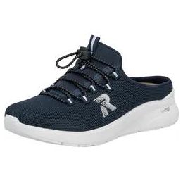 Clog Rieker, Damen, Gr. 41, nachtblau, Textil, Schuhe Clog, Sabot, Sommerschuh, Hausschuh mit MemoSoft-Innensohle