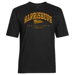T-Shirt Ahorn Sportswear "HARRISBURG", Herren, Gr. 8XL, schwarz, 100% Baumwolle, bedruckt, normal, Rundhals, Shirts T-Shirt, mit sportlichem Print