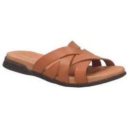 Slipper Josef Seibel "Fabricia 05, orange", Damen, Gr. 41, orange, Obermaterial: 100% Rindsleder Leather cow., Schuhe Slipper