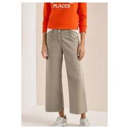 Culotte Cecil, Damen, Gr. 38, L&auml;nge 26, smoky taupe, Web, 96% Baumwolle, 4% Elasthan, unifarben, loose fit kn&ouml;chelfrei, Hosen Culotte, High Waist