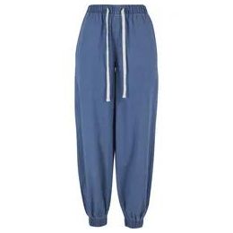 Jogginghose Urban Classics "Urban Classics Damen Ladies Light Denim Jogpants", Damen, Gr. M, US-Gr&ouml;&szlig;en, skyblau washed, 100% Baumwolle, unifarben, loose fit, Hosen Jogginghose