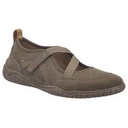 Ballerina Josef Seibel "Wynona 10, taupe", Damen, Gr. 38, grau (taupe), Obermaterial: 100% Rindsleder Leather cow., Schuhe Ballerina