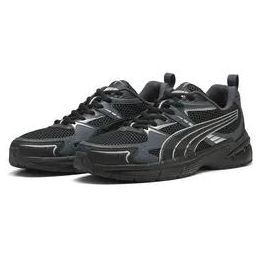 Sneaker Puma "Milenio Tech 2000 Sneakers Erwachsene", Herren, Gr. 48, schwarz strong gray silber metallic, Obermaterial: Textil, Synthetik. Futter: Textil. Innensohle: Textil. Laufsohle: Gummi, Schuhe Sneaker