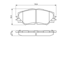 Bosch Bremsbelagsatz, Scheibenbremse 0 986 494 240 vorne rechts links f&uuml;r LEXUS TOYOTA SUBARU 0446542160 044650D200 0446512610