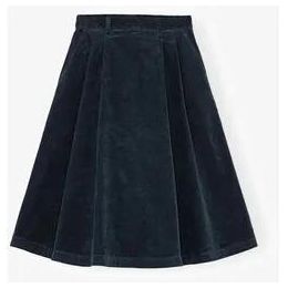 Midirock MOSHI MOSHI MIND "moshi moshi mind Skirt Poem", Damen, Gr. L, schwarz navy, Obermaterial: 98% Baumwolle, 2% Elasthan, R&ouml;cke