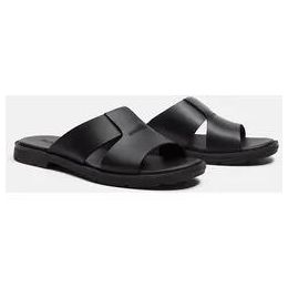 Sandale Timberland "CALISTA BAY SLIDE SANDAL", Damen, Gr. 38,5, blk full grain, Leder, Schuhe Sandale, aus Timberland Premium Leder