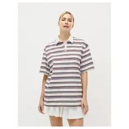 Poloshirt LEGER "Cora, LeGer by Lena Gercke", Damen, Gr. 38, fig, bel air blau, whisper wei&szlig;, Jersey, Obermaterial: 100% Baumwolle, gestreift, oversize h&uuml;ftbedeckend, Rundhals, abgesteppte Kante, Shirts, aus Baumwolle, Oversize Fit