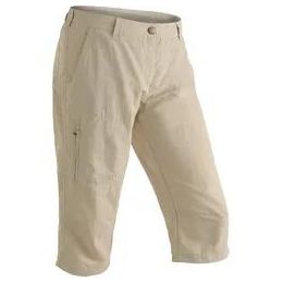 Caprihose Maier Sports "Neckar", Damen, Gr. 50, Normalgr&ouml;&szlig;en, beige, 100% Polyamid, Hosen Caprihose, kurze Hose Damen, luftige Wanderhose, leichte Outdoorhose, Reg Fit