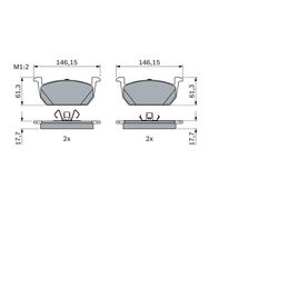 Bosch Bremsbelagsatz, Scheibenbremse 0 986 424 846 vorne rechts links f&uuml;r SKODA VW SEAT AUDI 2Q0698151AA 2Q0698151Q 2Q0698151B