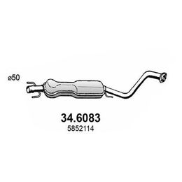 Asso Mittelschalld&auml;mpfer 346083 f&uuml;r Vaughall Opel