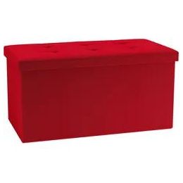 Sitztruhe Vcm "Stoff Sitztruhe Sitzbank Aufbewahrungsbox Boxas", rot, B:76cm T:38cm, Obermaterial: 100% Textilmaterial TEXMAT., Sitzb&auml;nke